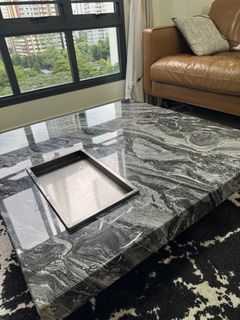 Brass Tray with Marble Centerpiece, Furniture & Home Living, Home Decor ...