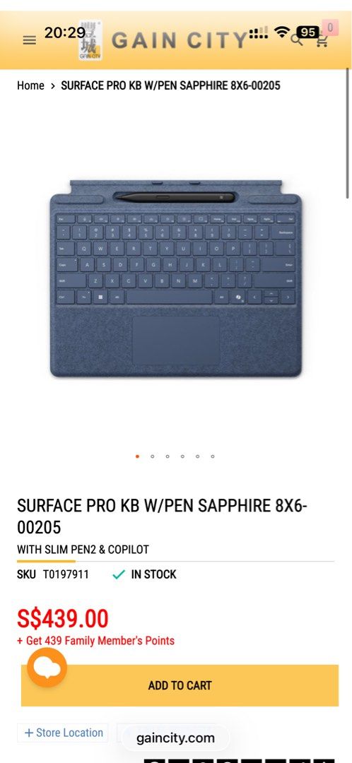 Microsoft Surface Pro Keyboard with Pen, Computers & Tech, Parts ...