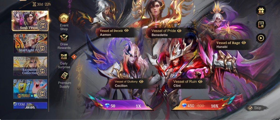 Mobile Legends: Bang Bang Soul Vessels Skins for sale, Video Gaming ...