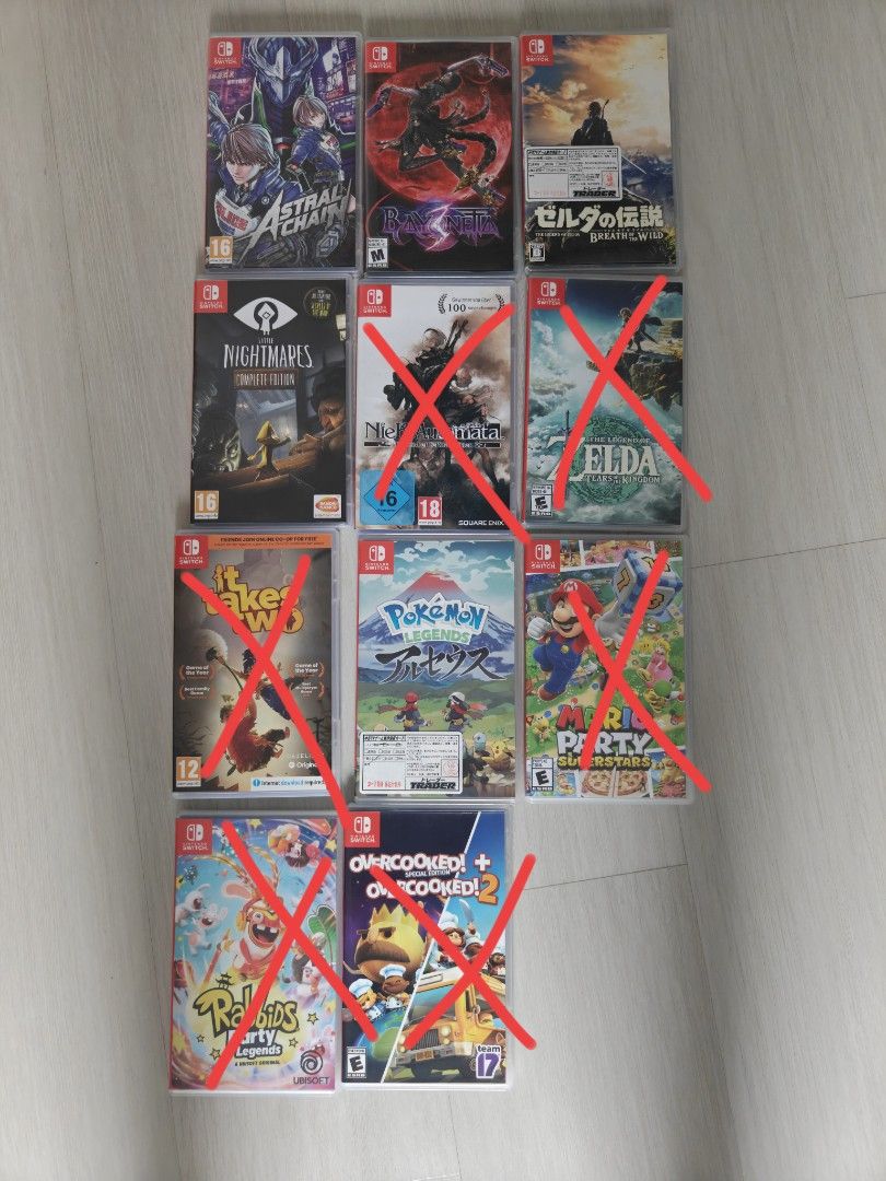 Nintendo Switch Games Bundle - Zelda BOTW, Pokemon Arceus, Bayonetta 3 ...