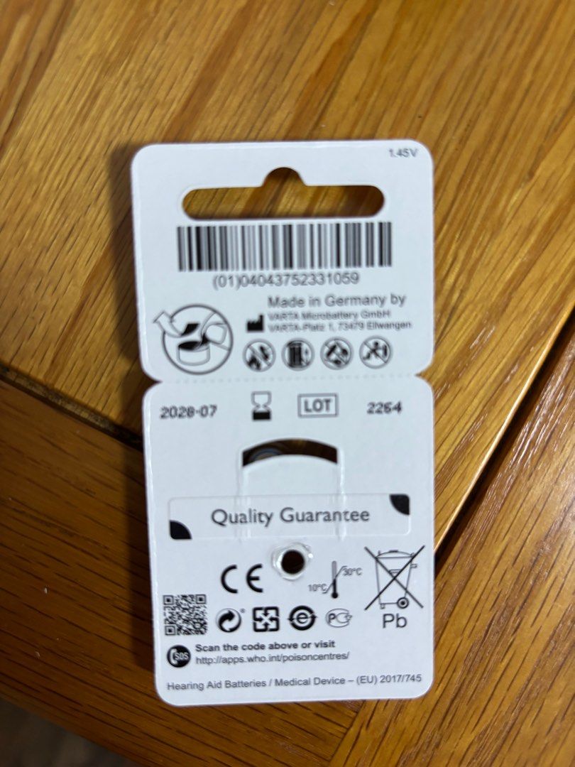 Oticon Hearing Aid Batteries Size 13, Health & Nutrition, Assistive ...