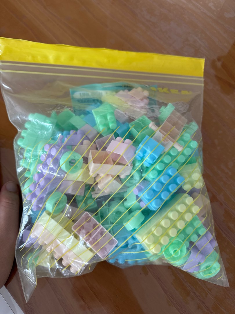 Pastel Building Blocks in Bag, Hobbies & Toys, Toys & Games on Carousell