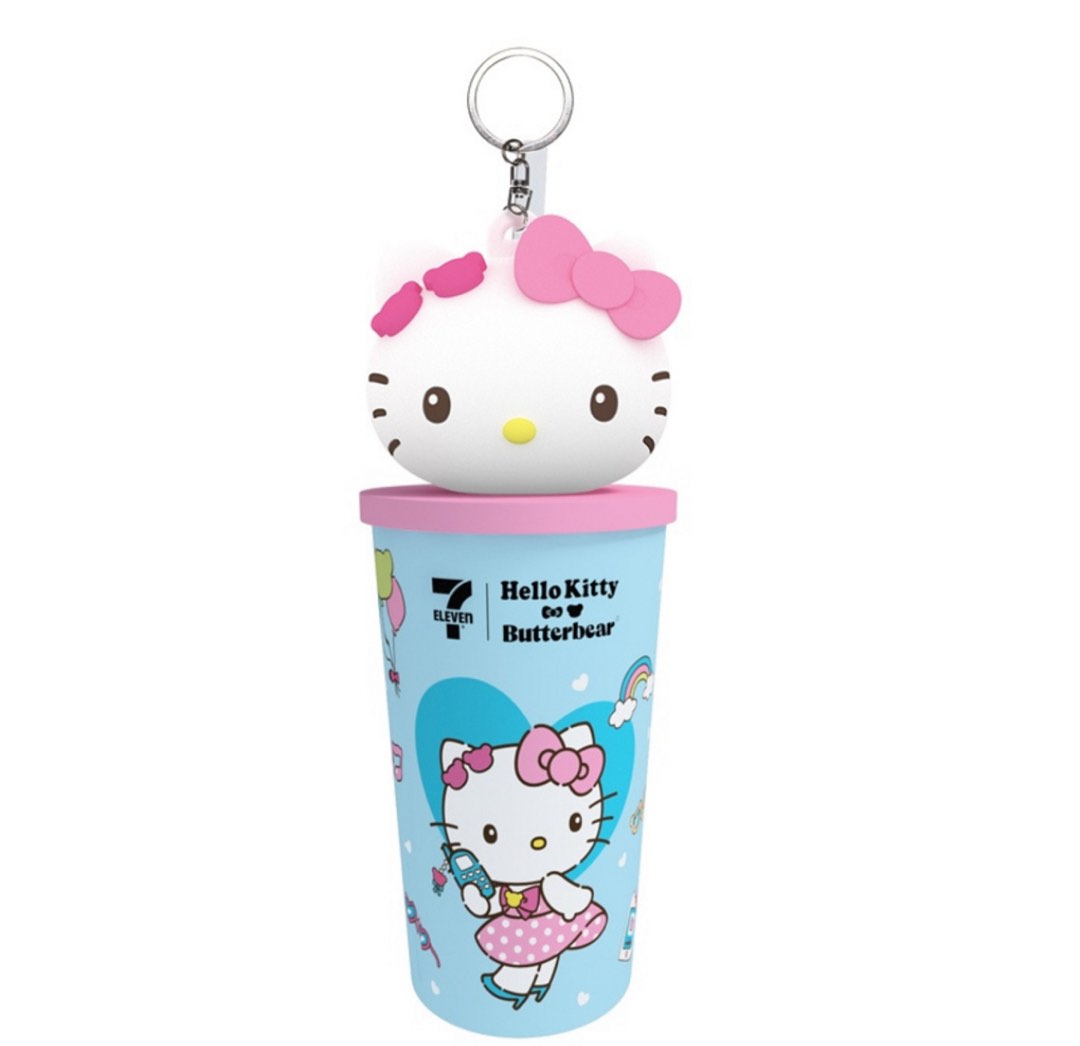 [PO] Hello Kitty x Butterbear Tumbler with Keychain, Furniture & Home ...