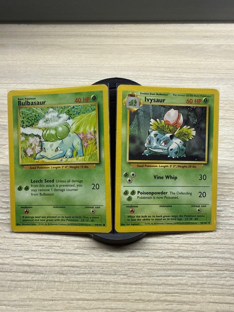 Pokemon Base Set Bulbasaur & Ivysaur Cards, Hobbies & Toys, Toys ...