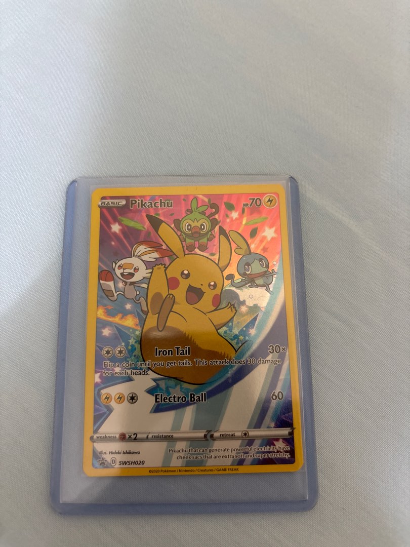 Pokemon Pikachu Promo Card, Hobbies & Toys, Toys & Games on Carousell