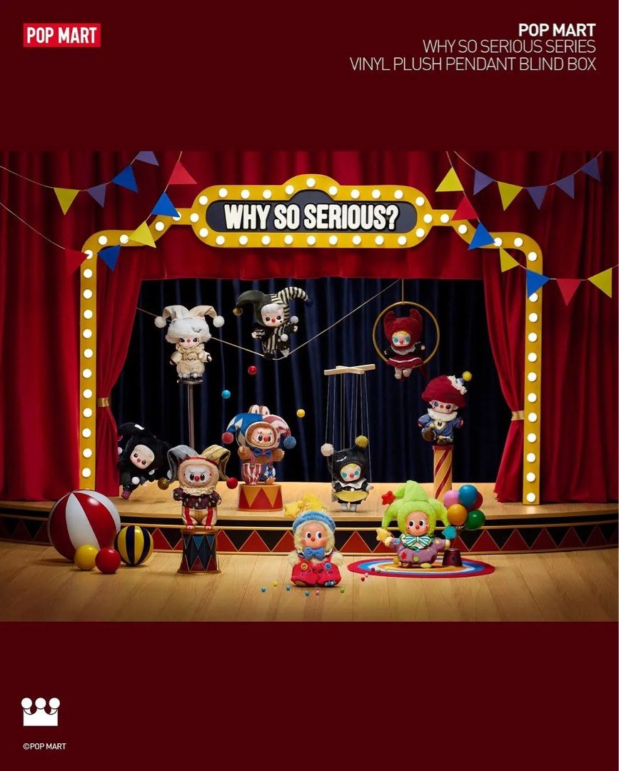 POP MART Why So Serious Series Vinyl Plush Pendant Blind Box - Rainbow ...
