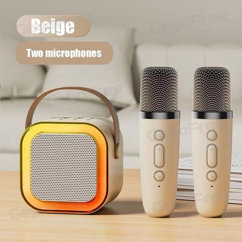 Portable Karaoke System with Two Microphones, Audio, Soundbars ...