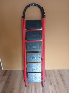 Red 5-Step Ladder, Furniture & Home Living, Home Improvement ...