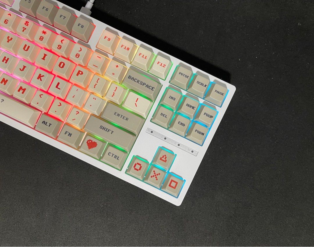 Retro RGB Custom Gaming Mechanical Keyboard | 80% Layout | TKL | Red ...