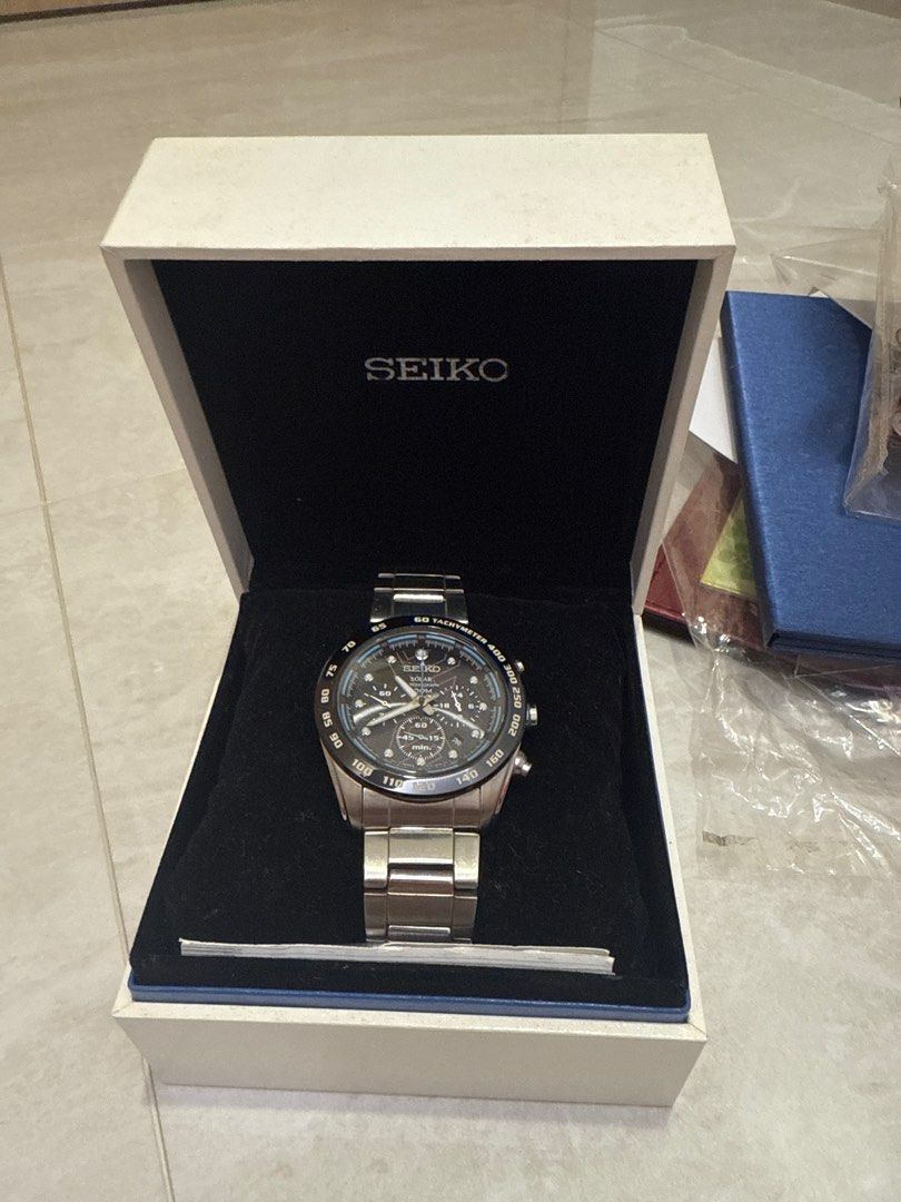Seiko Solar Chronograph Watch, Men's Fashion, Watches & Accessories ...