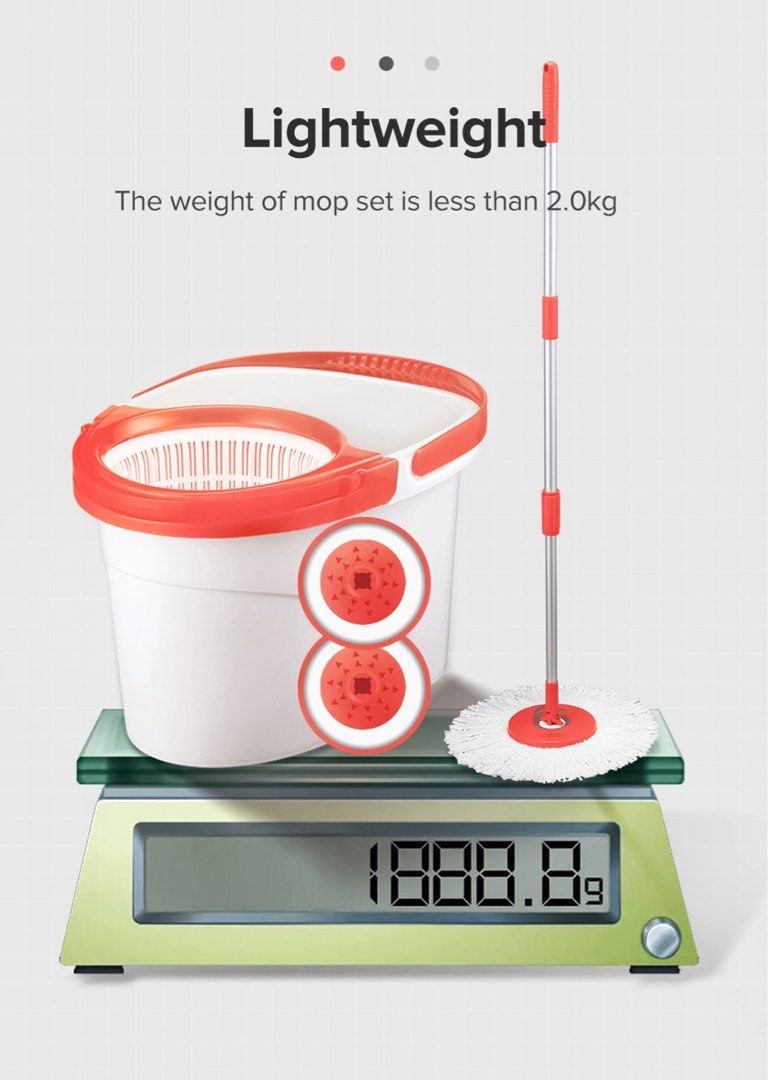 SupaMop F103 Trendy Spin Mop Set Release Grapefruit Fragrance/99.9% ...