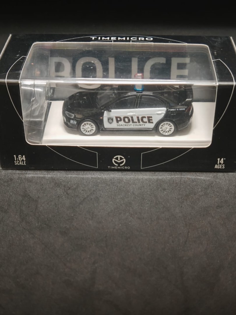 TIME MICRO 1/64 MITSUBISHI LANCER EVO X police car, Hobbies & Toys ...