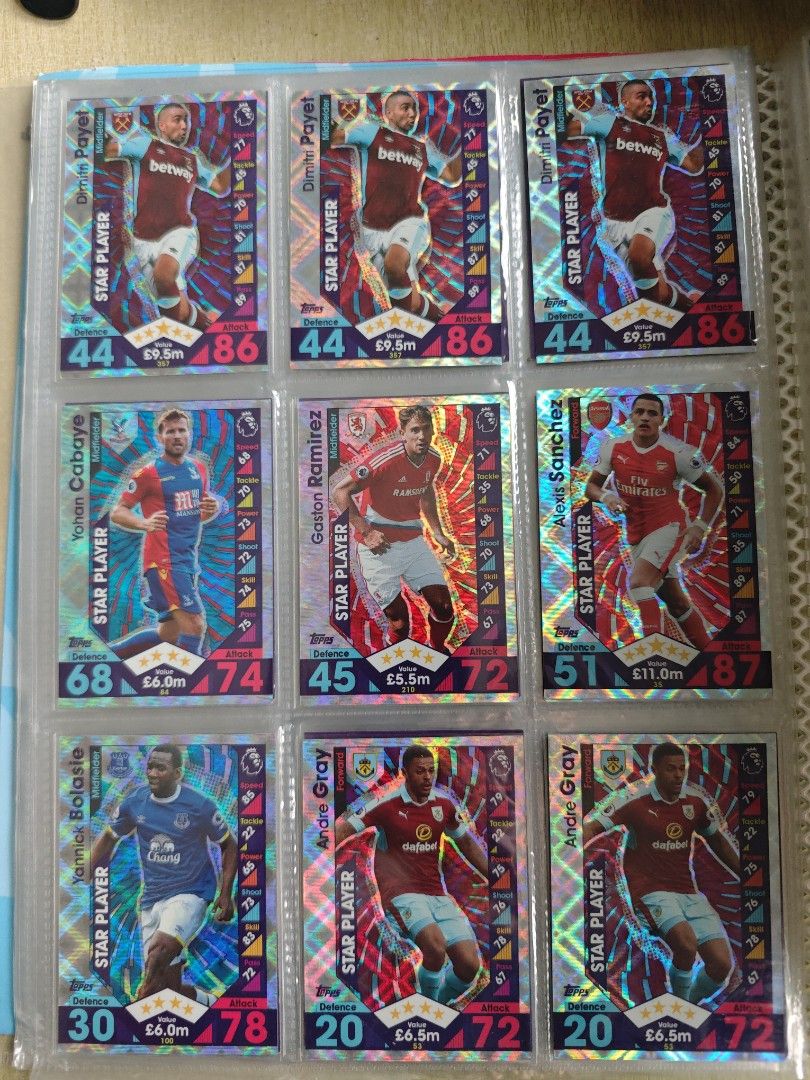Topps Match Attax Extra 2016/17 Star Player Cards, Hobbies & Toys, Toys ...