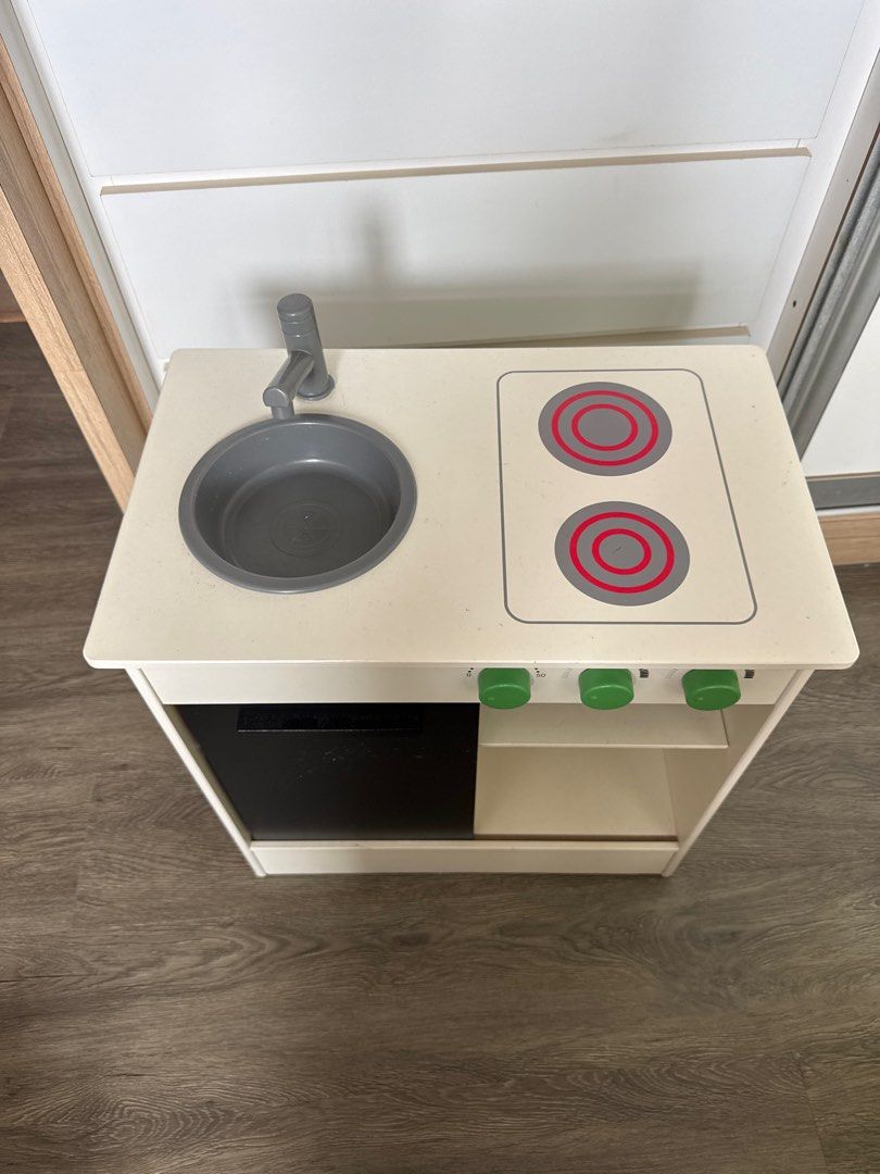 DUKTIG Toy Kitchen with Toy Pots and Pans, Hobbies & Toys, Toys & Games ...