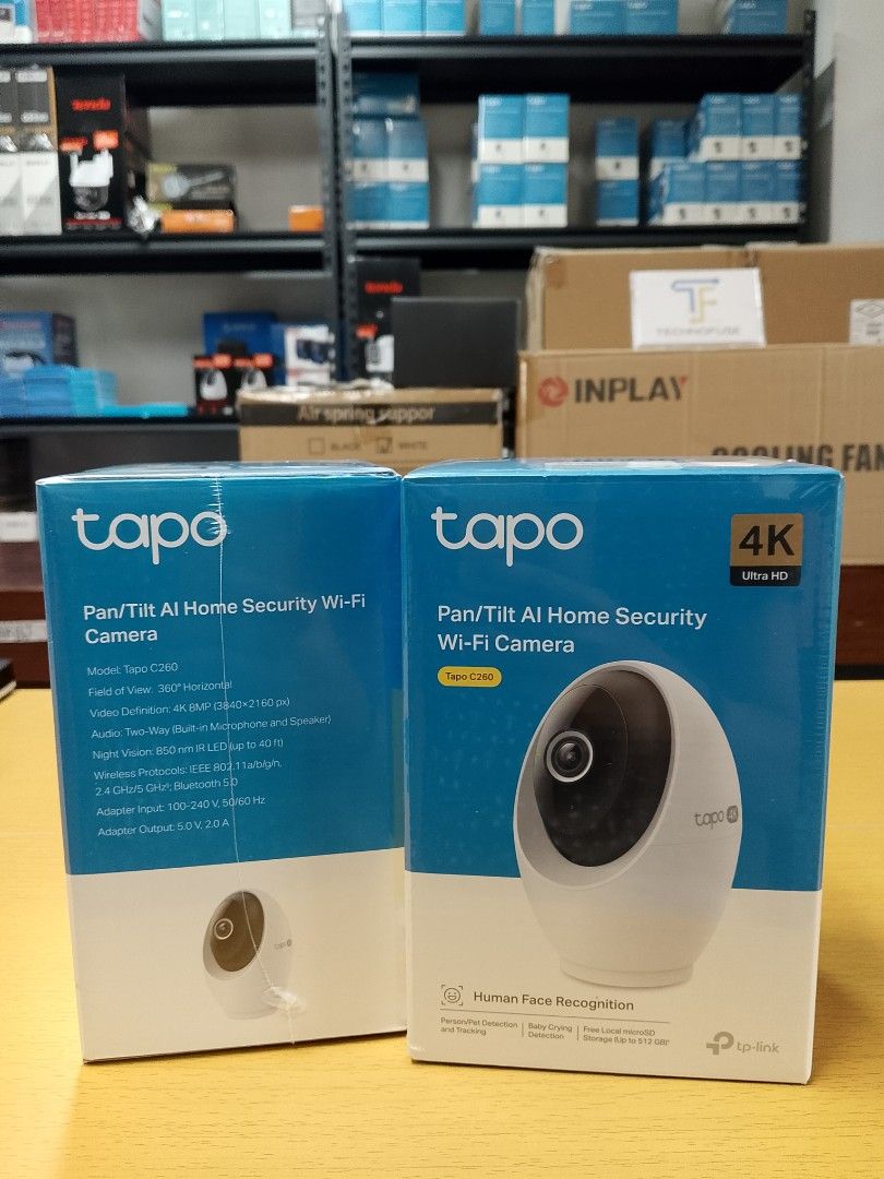 TP-Link Tapo C260 4K Ultra HD 8MP 360° Indoor Pan/Tilt Dual Band Wi-Fi ...