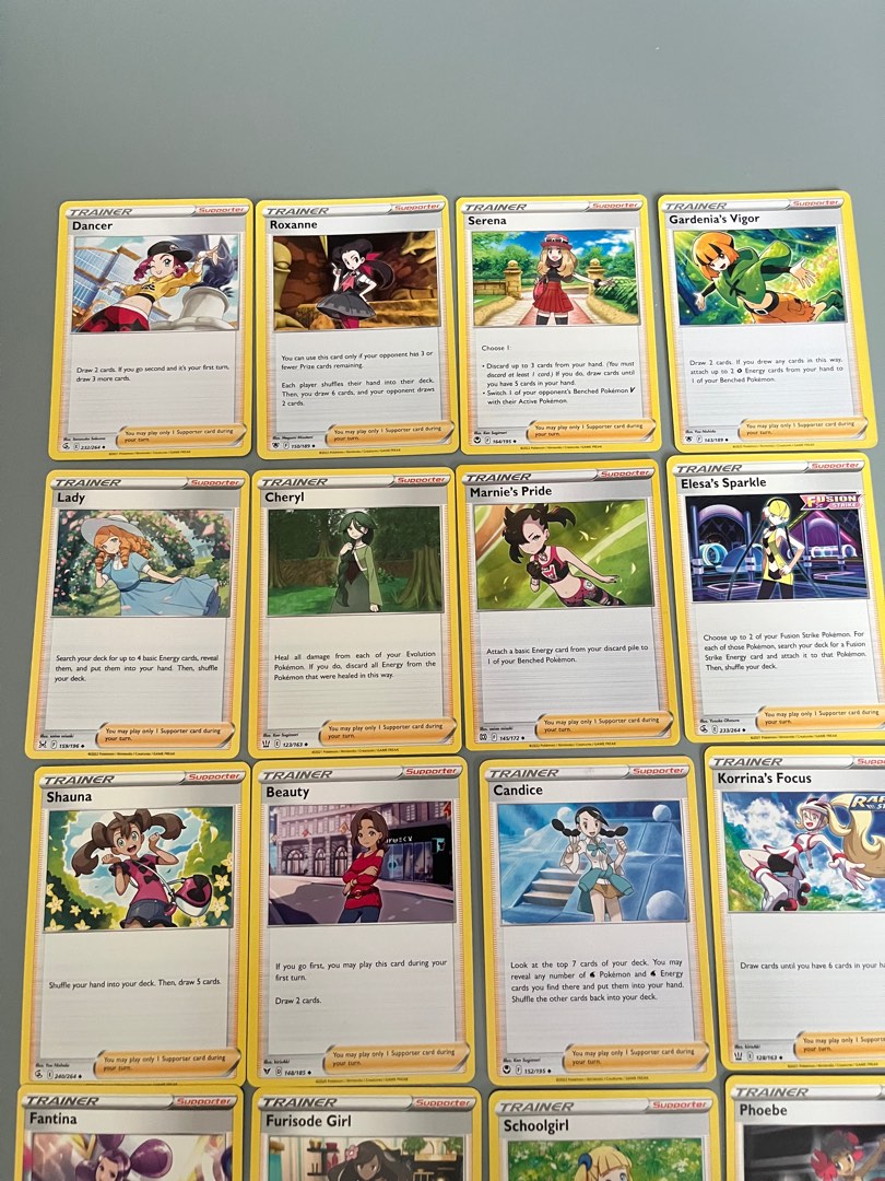 Trainer waifu pokemon tcg non foil cards marnie elesa’s sparkle Cheryl ...