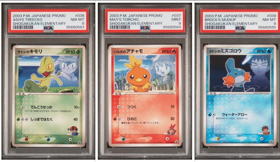 Hoenn Starters Treecko Torchic Mudkip Shogakukan Elementary 2003 Promo ...