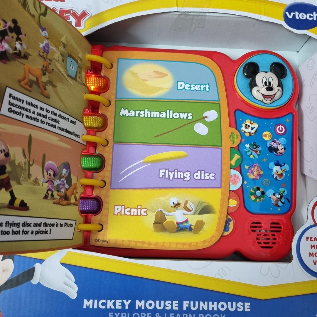 VTech Disney Junior Mickey Mouse Funhouse Explore & Learn Book, Hobbies ...