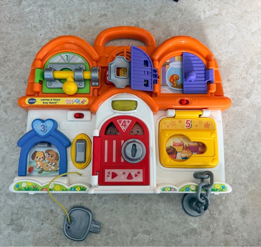 VTech Latch & Doors Busy Board, Babies & Kids, Infant Playtime on Carousell