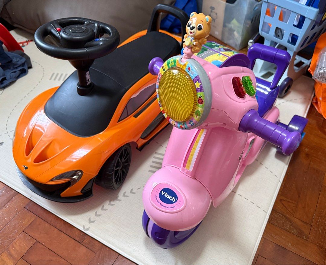 VTech Ride & Balance Scooter & McLaren Ride-on Car, Babies & Kids ...