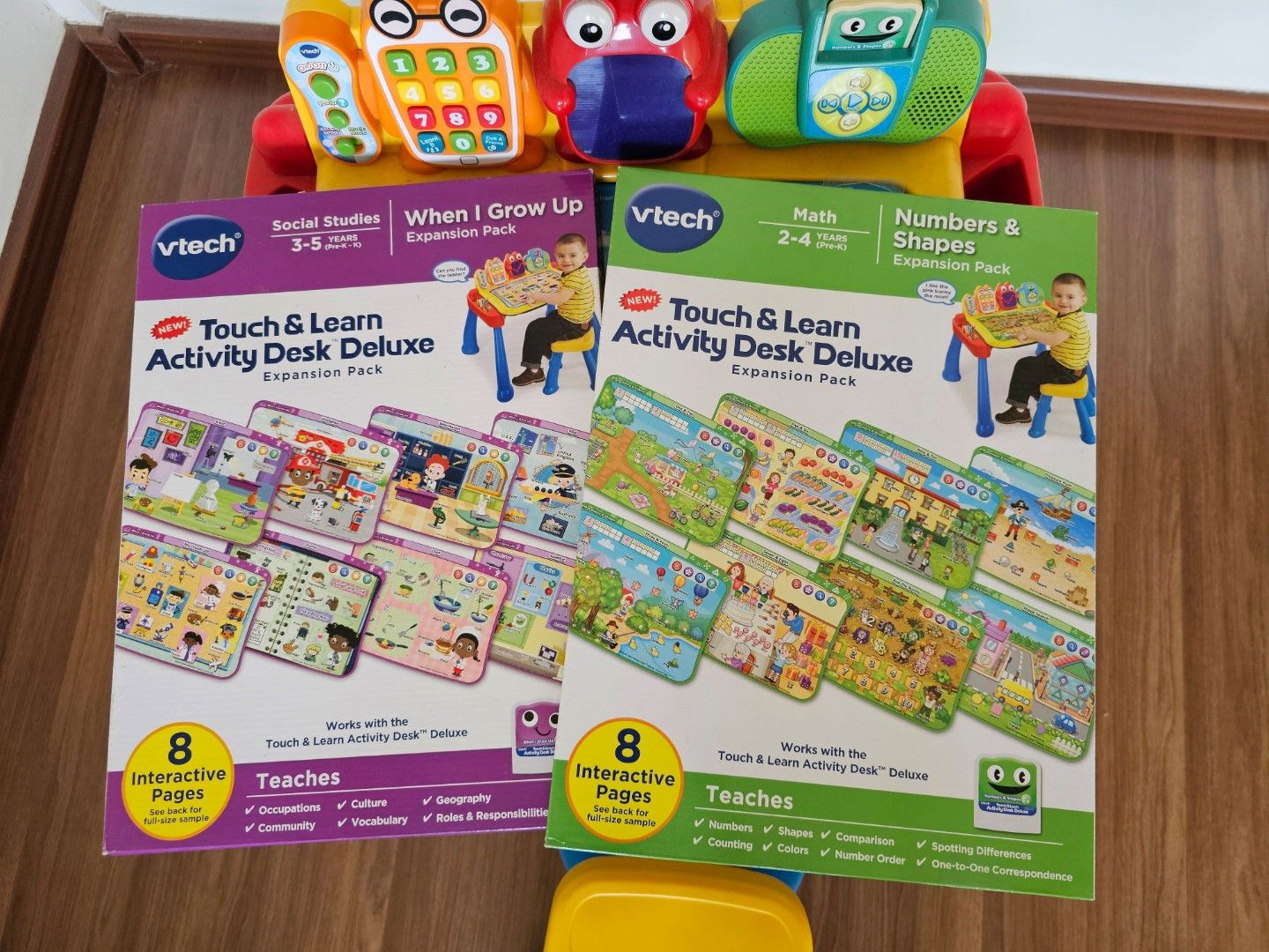 VTech Touch & Learn Activity Desk Deluxe with Expansion Packs, Hobbies ...
