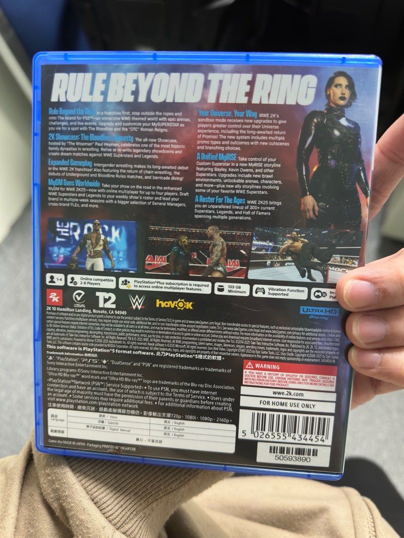 WWE 2K25 - PS5 - UNUSED CODES, Video Gaming, Video Games, PlayStation ...