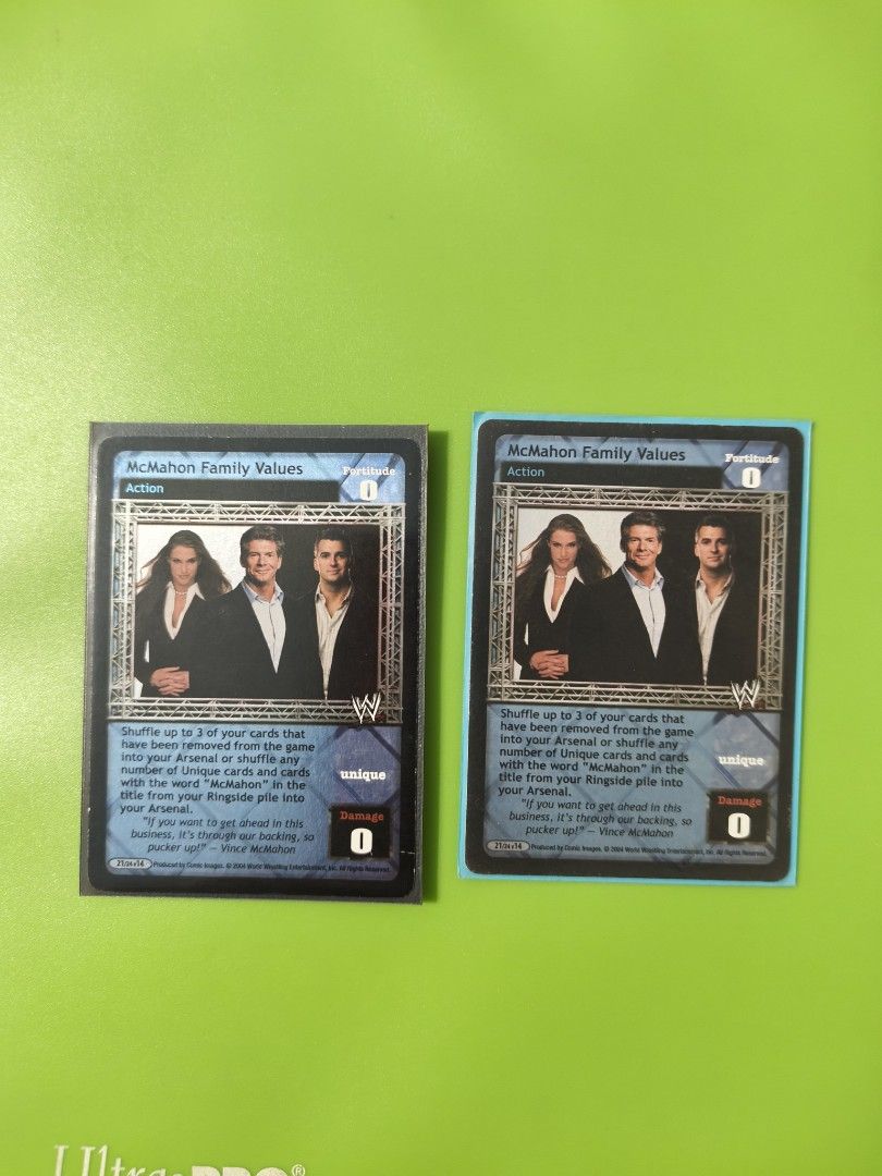 WWE RAW DEAL McMahon Family Values Trading Card, Hobbies & Toys, Toys ...