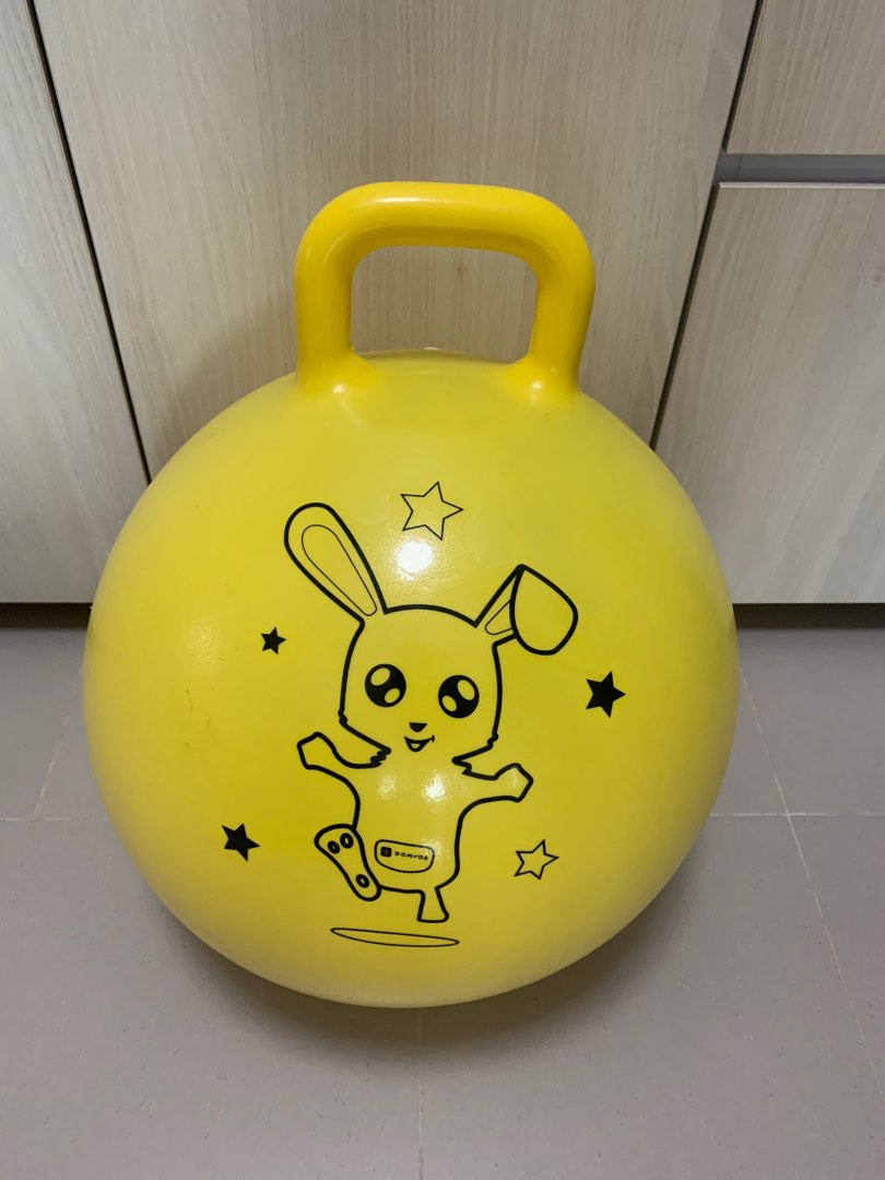 Yellow Bunny Hopping Ball, Babies & Kids, Infant Playtime on Carousell