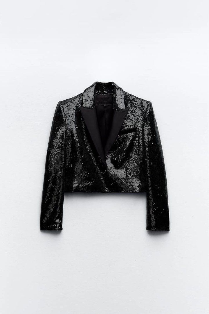 Zara Sequin Blazer and Shorts Set, Women's Fashion, Dresses & Sets ...