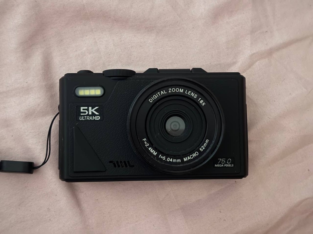 KiTBEEZ KP-2 Digital Camera 5K 75MP 18X Zoom Flip Screen WiFi Vlog ...