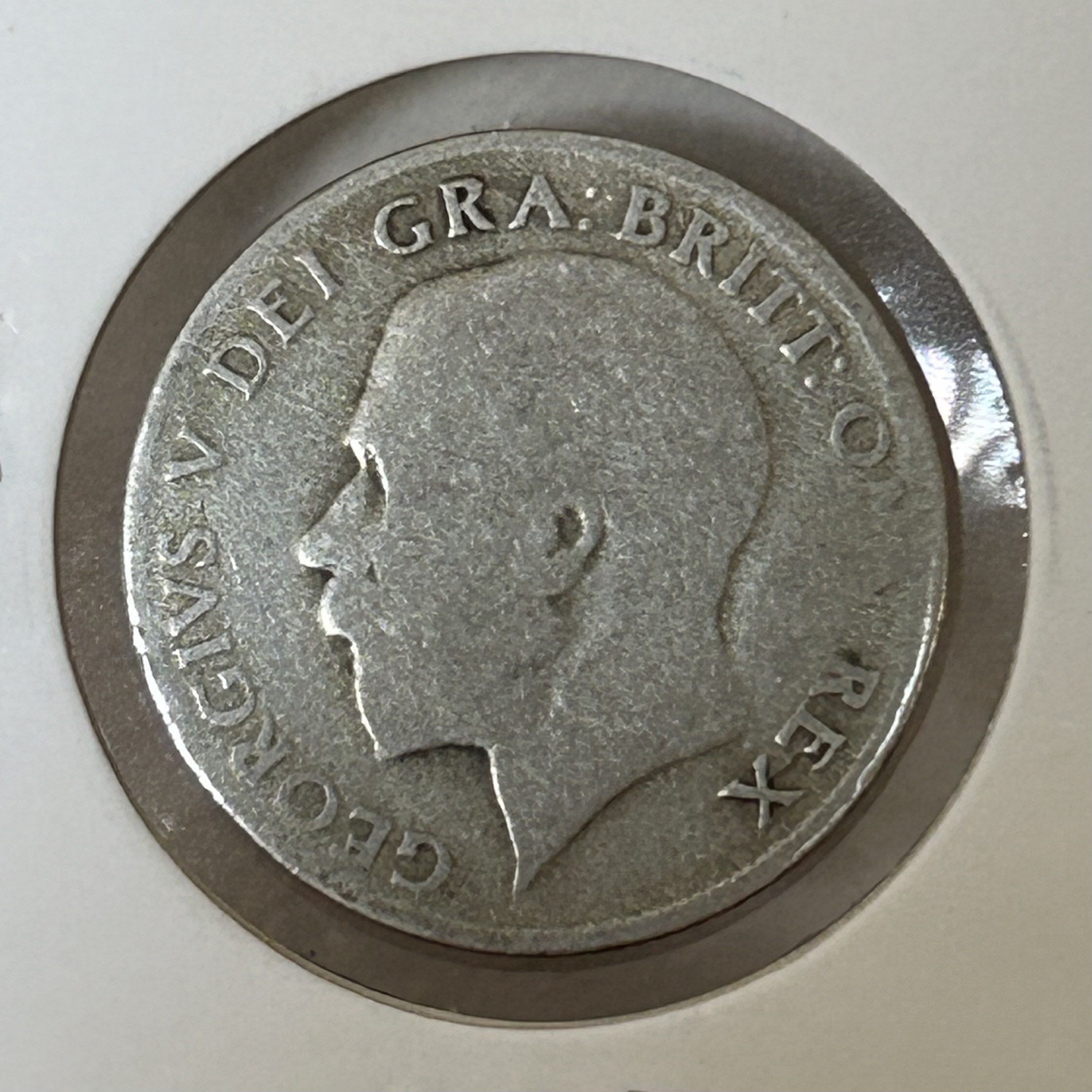 1921 British silver Coin KGV One Shiling, Hobbies & Toys, Memorabilia ...