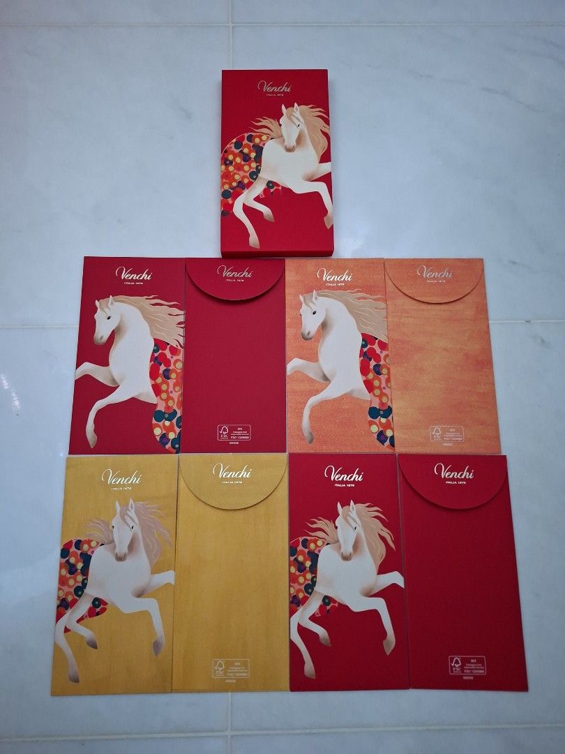 🐎 🧧2026 Venchi Red Packets, 8pc, Hobbies & Toys, Occasions & Party ...