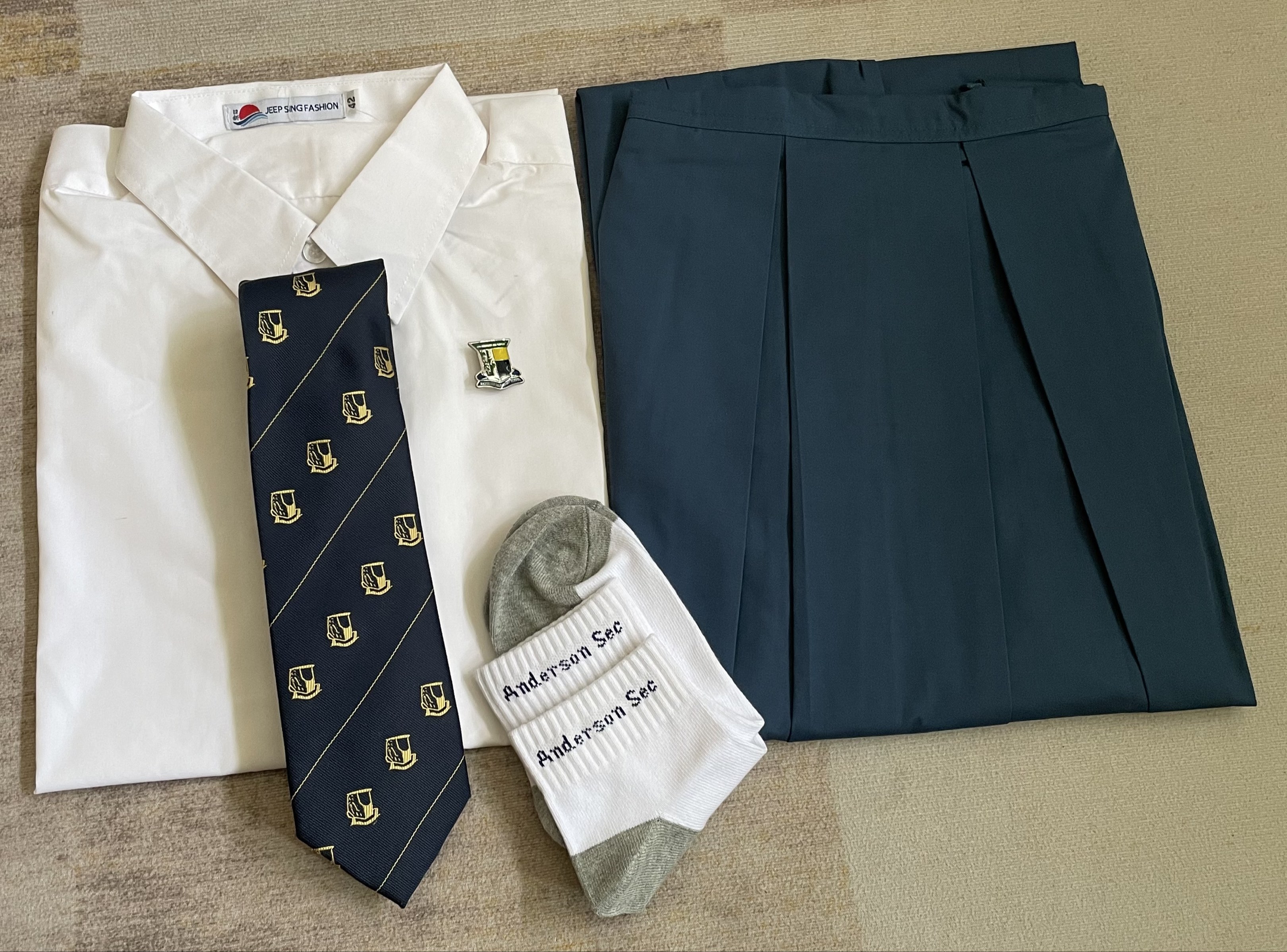 Anderson Secondary School Girl Pinafore Uniform, Women's Fashion ...