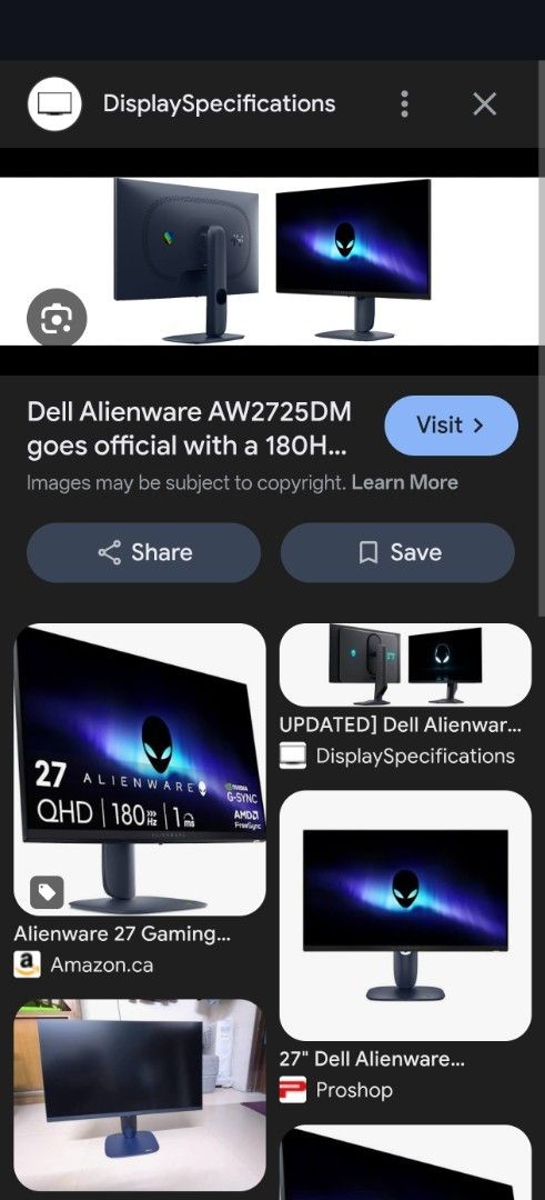 AW2725DM Gaming monitor from Dell Alienware ( bought Dec 2025 ...