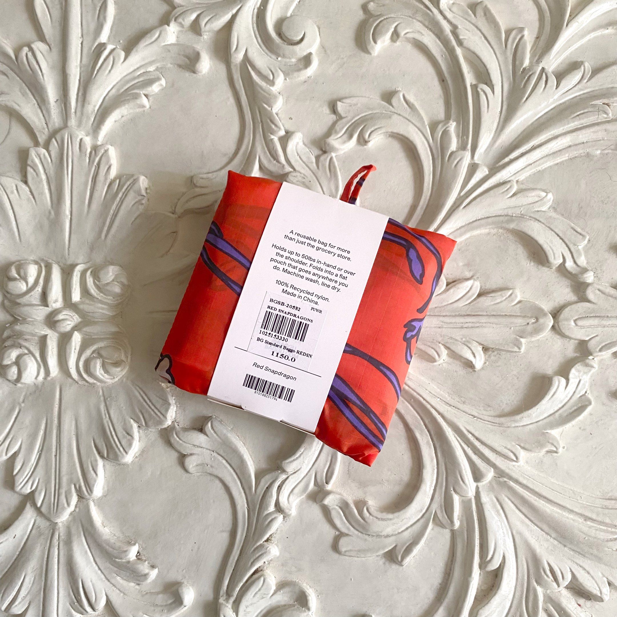 baggu red snapdragon standard reusable bag, Women's Fashion, Bags ...