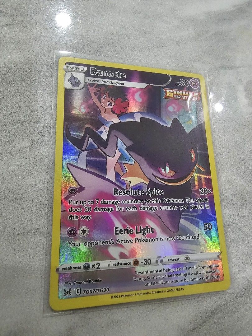 Banette TG07/TG30 Single Strike Pokemon Card, Hobbies & Toys, Toys ...