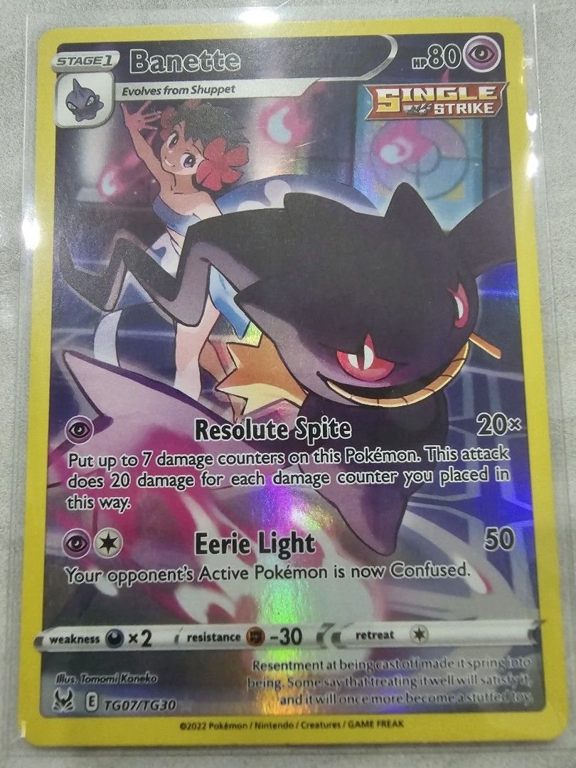 Banette TG07/TG30 Single Strike Pokemon Card, Hobbies & Toys, Toys ...