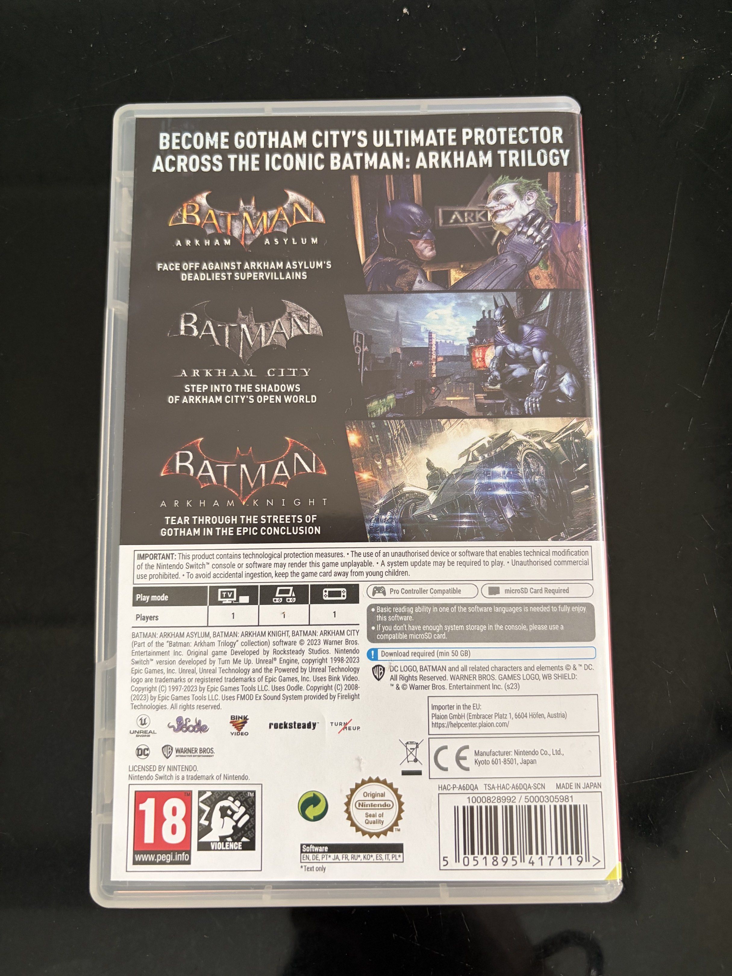 Batman: Arkham Trilogy Nintendo Switch, Video Gaming, Video Games ...