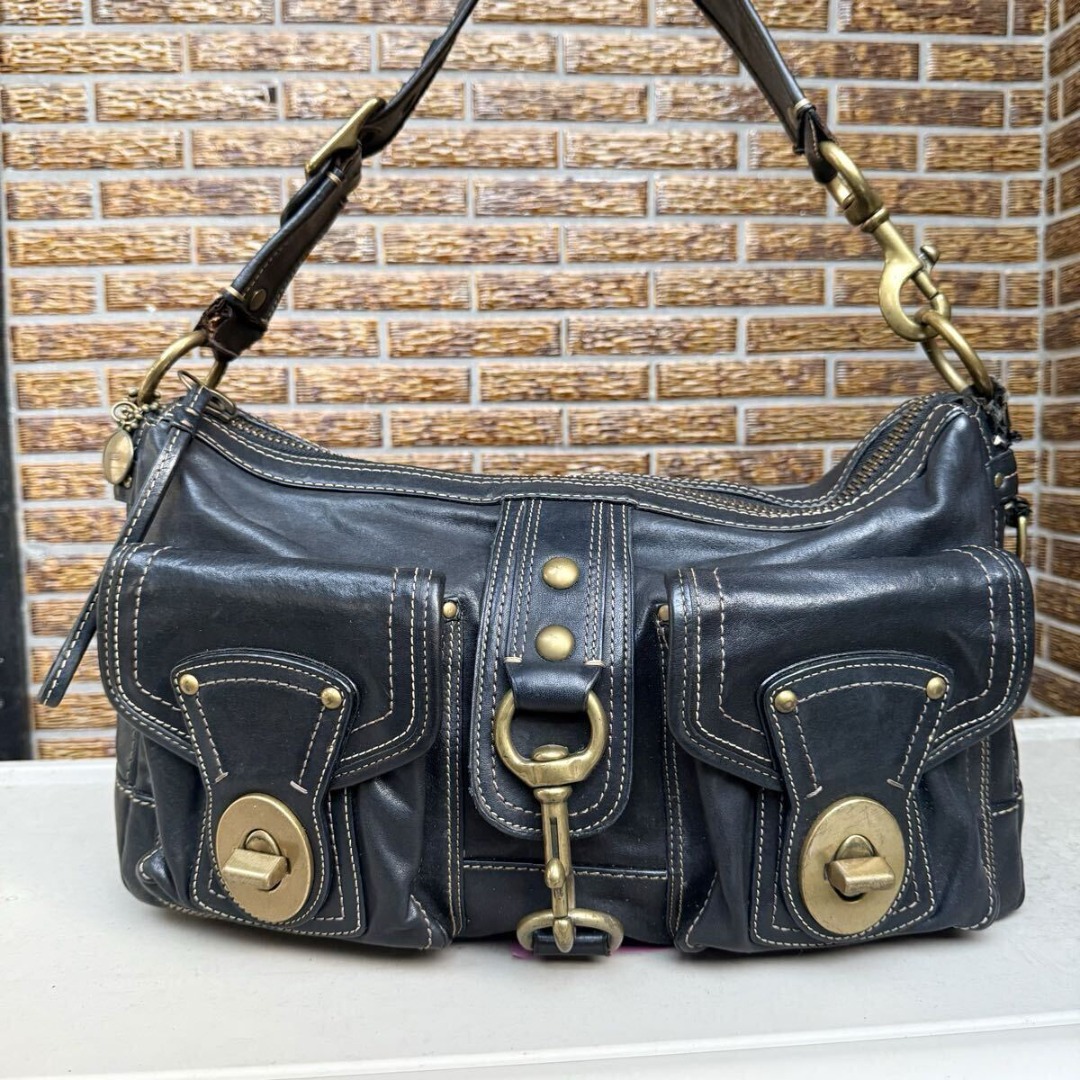 Coach Legacy Mandy Shoulder Bag Turn Lock 65th Anniversary Leather ...