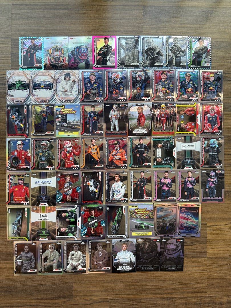 F1 Topps Chrome 2025 Base Cards Numbered F175 Max Verstappen Lewis ...