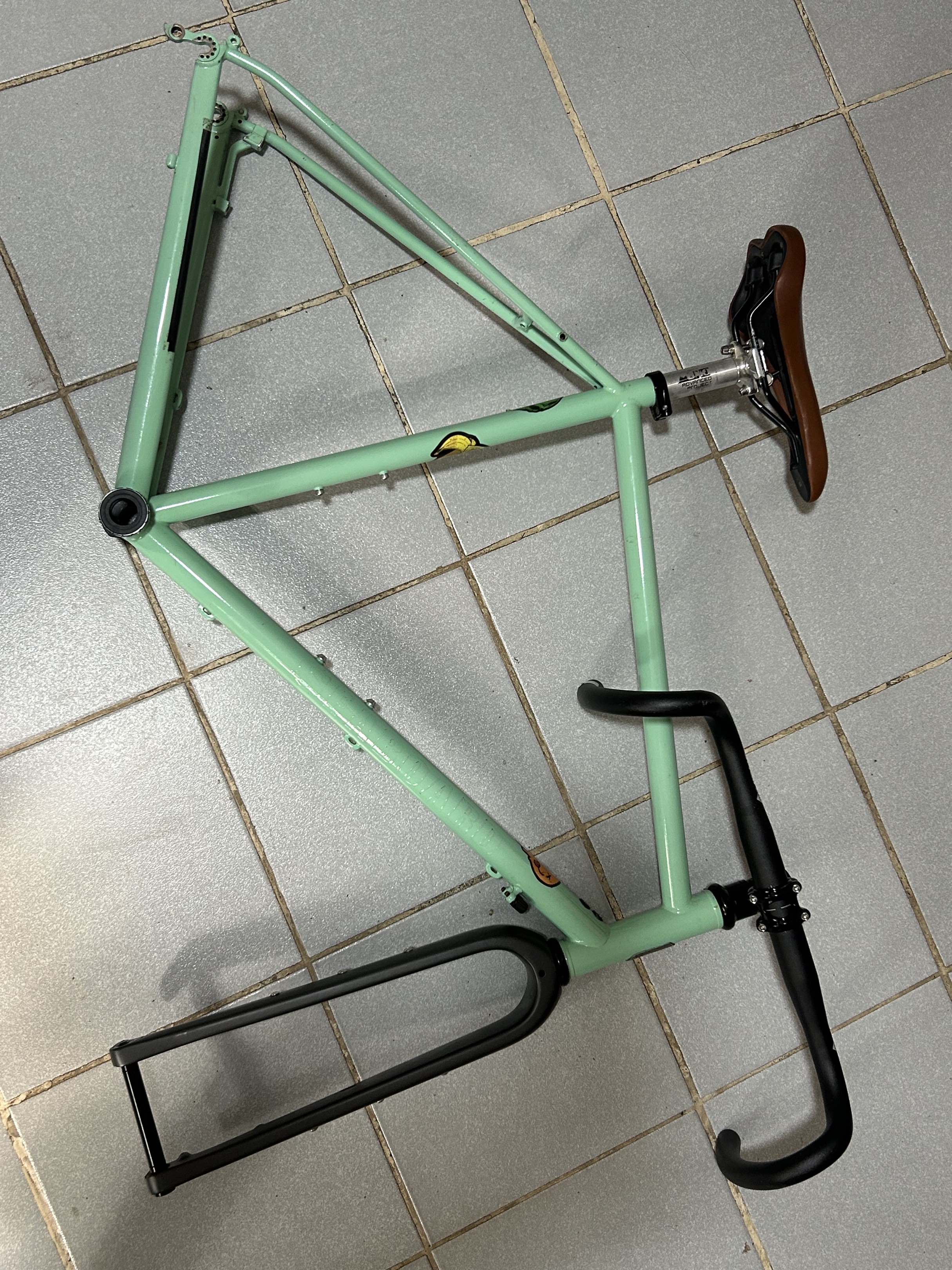 Frameset, Chromoly steel frame (tsunami cx01, repainted), Carbon fork ...