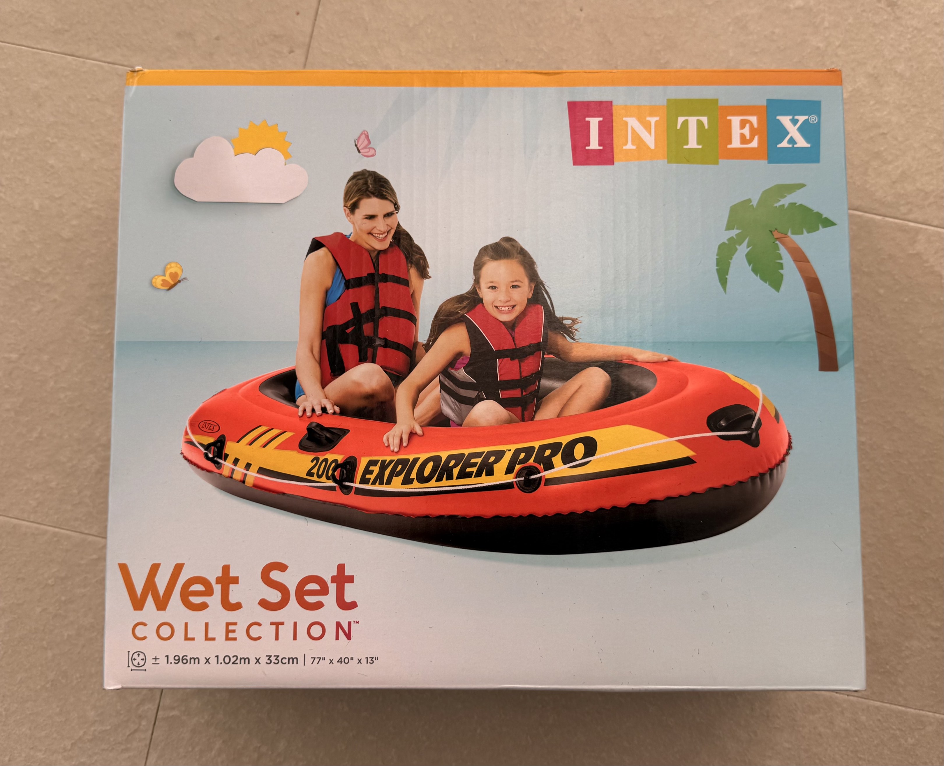 Intex Explorer Pro 200 Wet Set Inflatable Boat, Sports Equipment ...
