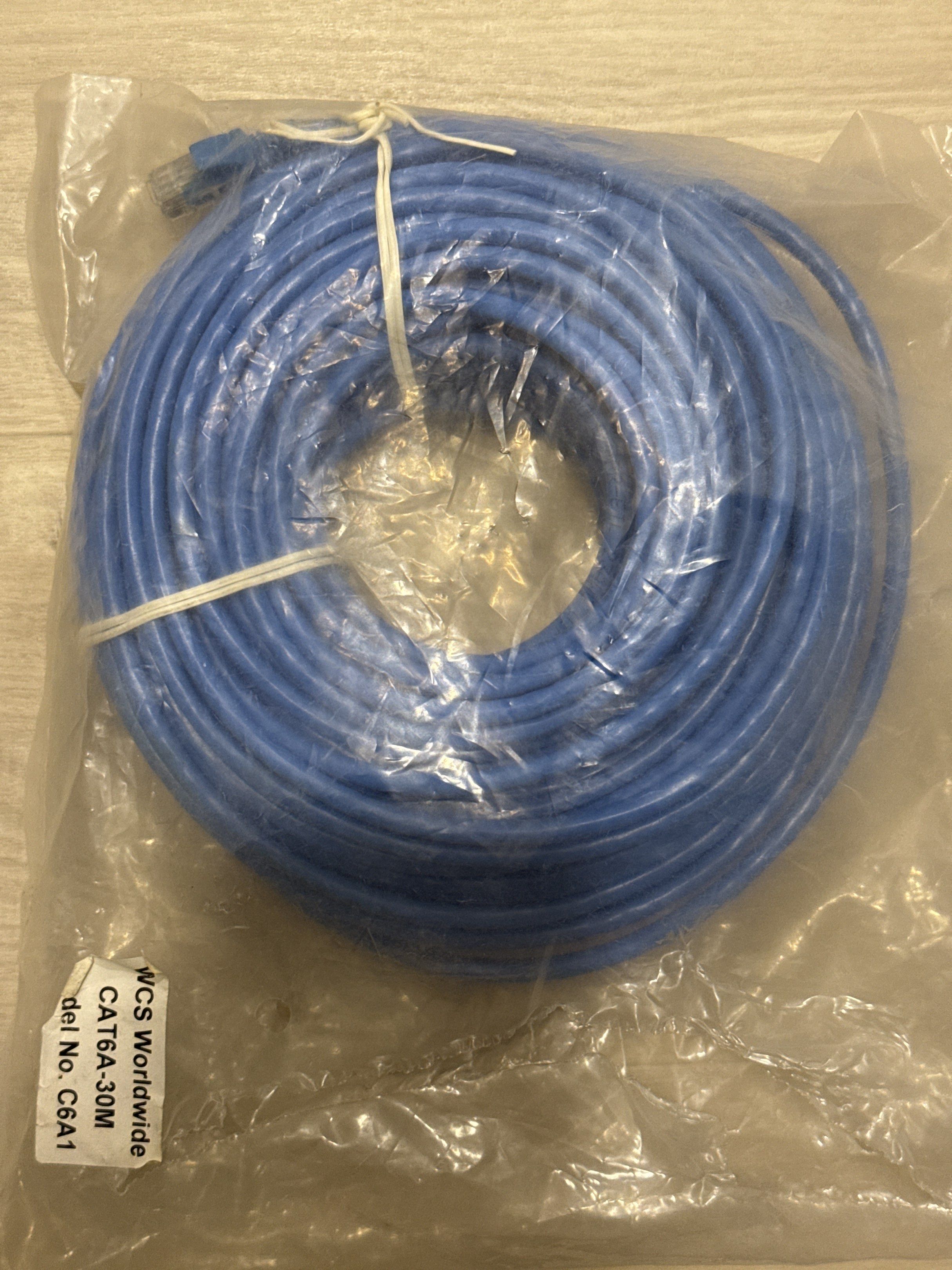 MCS Worldwide CAT6A-30M Ethernet Cable, Computers & Tech, Parts ...