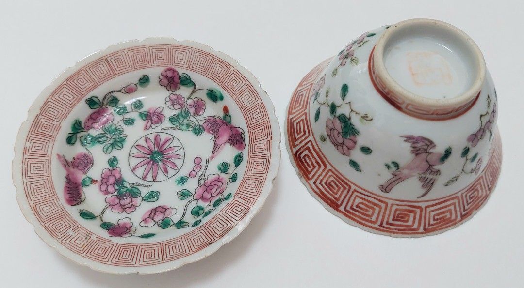 Peranakan Teacup and Saucer, Hobbies & Toys, Memorabilia & Collectibles ...