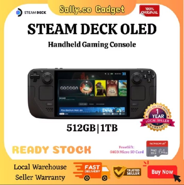 Steam Deck OLED Handheld Gaming Console 512GB/1TB, Video Gaming, Video ...