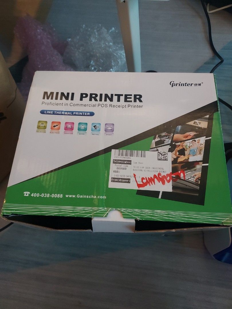 Thermal Receipt Printer with Paper Rolls, Computers & Tech, Printers ...