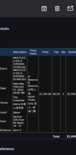 Westlife: A Gala Evening in Macao 演唱會門票, 門票＆禮券, 活動門票 - Carousell