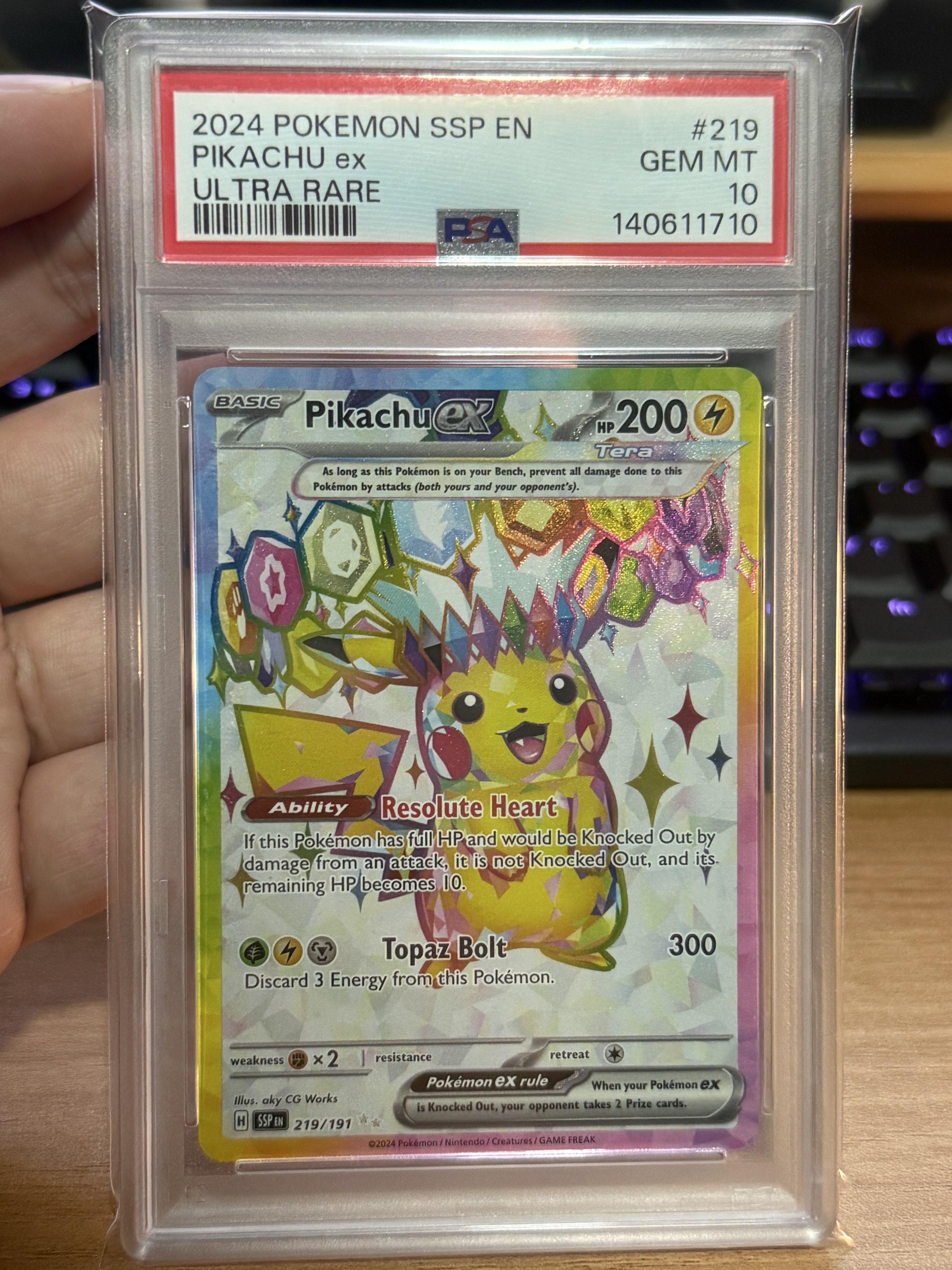 2024 Pokemon Pikachu ex Ultra Rare PSA 10 Gem Mint, Hobbies & Toys ...