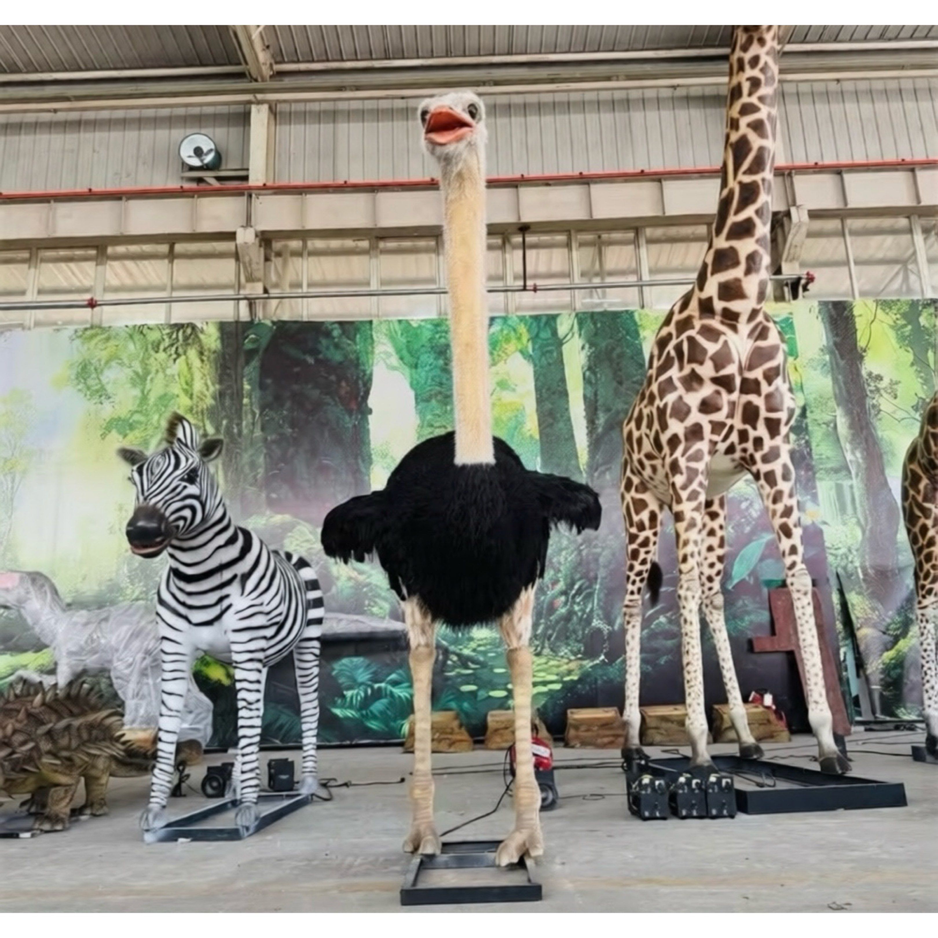 250cm Animatronic Ostrich Simulation Animal Zoo Model Statue, Hobbies ...