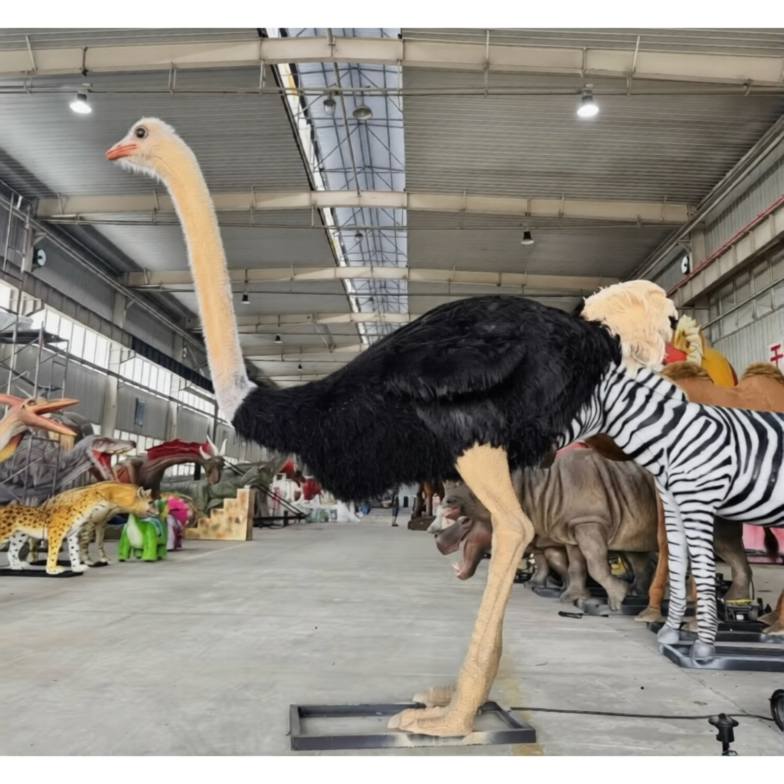 250cm Animatronic Ostrich Simulation Animal Zoo Model Statue, Hobbies ...